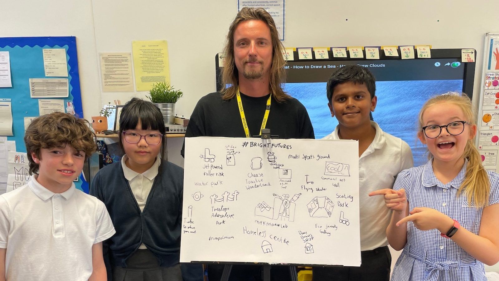 Artist works with local schoolchildren on “futuristic” Altrincham map ...