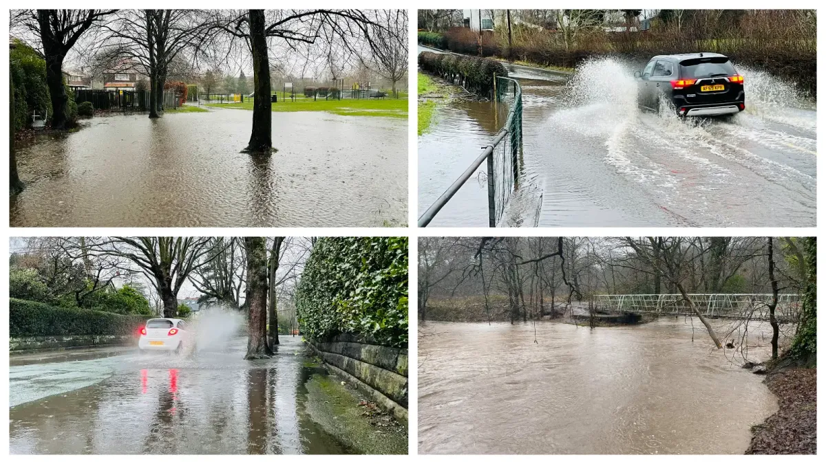 Pictures: Trafford Council issues flood warning as torrential rain from ...