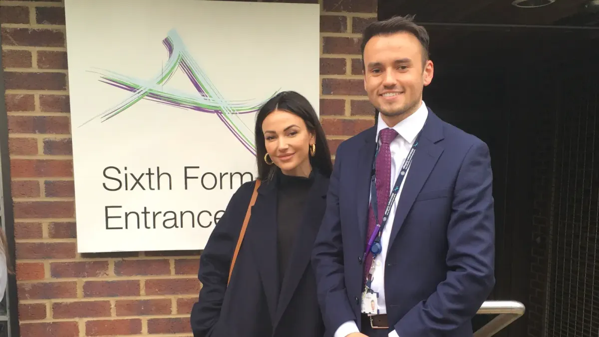 Michelle Keegan joins teacher brother to give Altrincham College drama ...