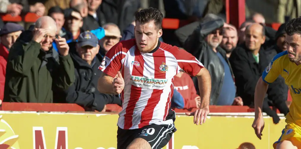 Former Altrincham player Jordan Sinnott, son of ex Robins manager Lee ...