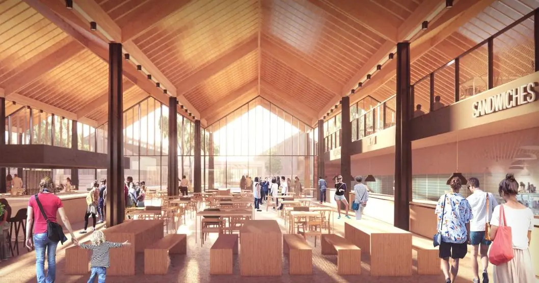 First view of the proposed new Tatton Services and 100-room hotel close ...